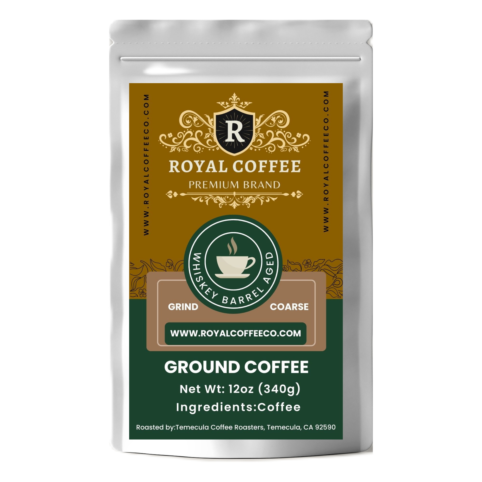 Royal Whiskey Barrel Aged Freshly Roasted Single Origin Coffee, (Whisk ...